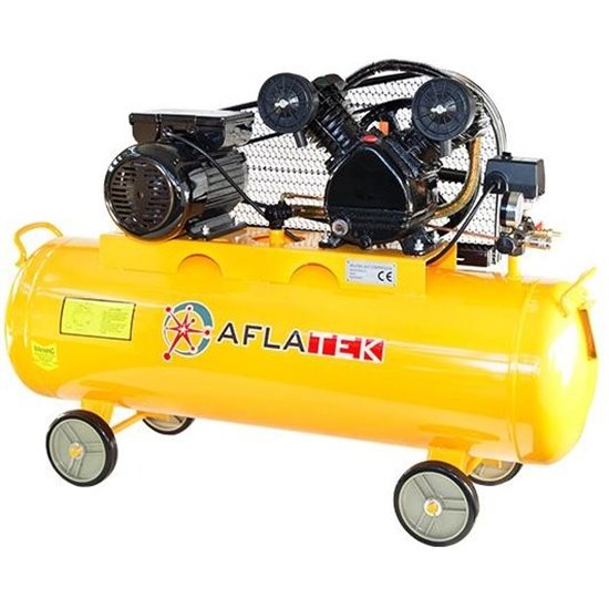 Oil lubricated, 2.2kW reciprocating air compressor Aflatek Air100V.