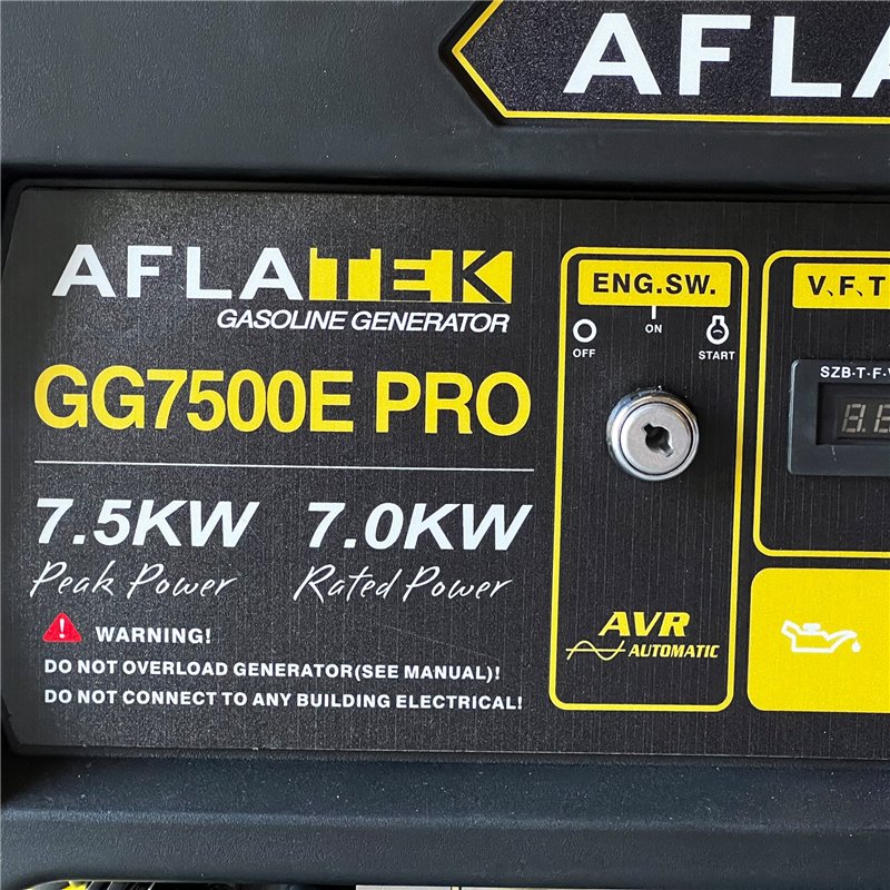 Aflatek GG7500E PRO: 7kW Gasoline Generator | 230V and 400V Output.