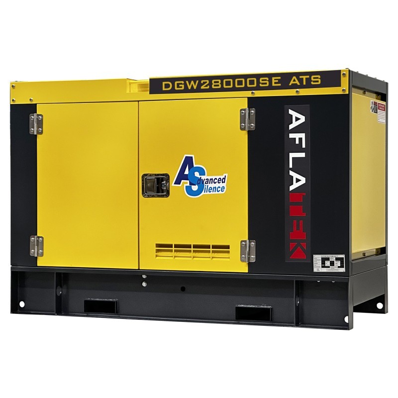 Water cooled silent diesel generator with 22kW power DGW28000SE ATS.
